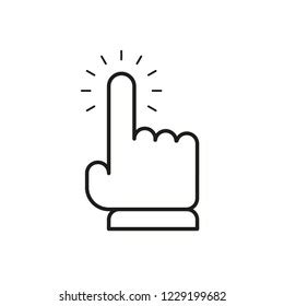 Hand Clicking Icon Stock Vector Royalty Free 1235332507 Shutterstock
