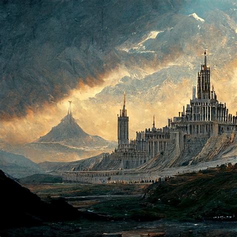 Fantasy City Fantasy Places Tolkien Artwork Minas Tirith Middle