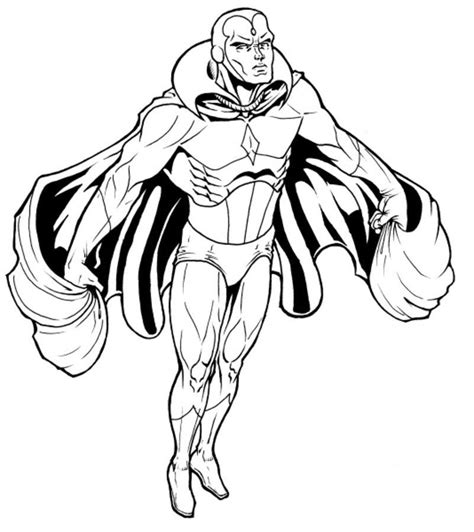 Vision Dibujos Para Colorear Historieta Marvel Avengers Coloring Pages