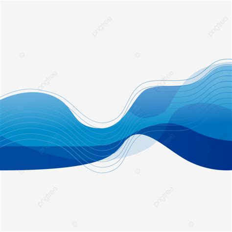 Diseño Transparente De Fondo De Onda Azul Abstracto PNG Blue Wave