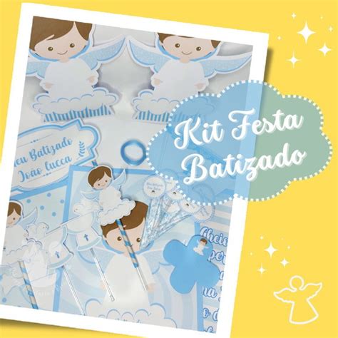 Kit Decoração de Festa Batizado Elo7 Produtos Especiais