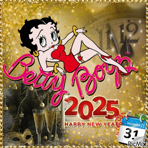 Betty Boop New Year 2025 Free Animated PicMix