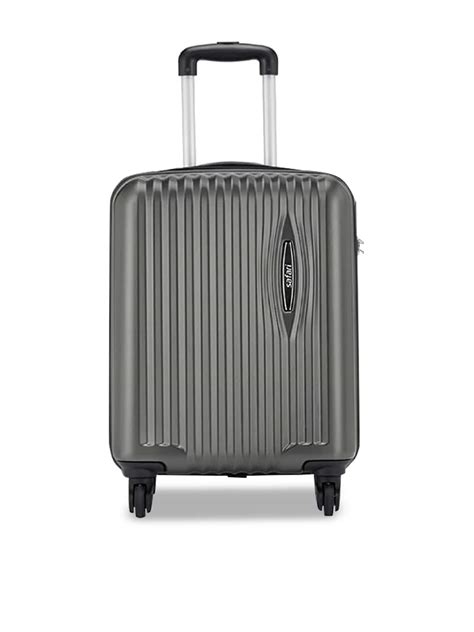 Safari Set Of 3 Charcoal Grey Textured 360 Degree Rotation Hard Sided