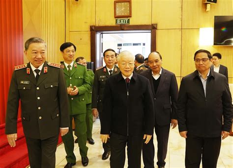 Tổng Bí thư Nguyễn Phú Trọng dự Hội nghị Đảng ủy Công an Trung ương 2022