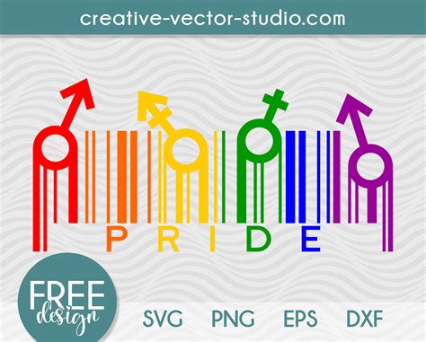 Free LGBT Pride Barcode SVG Creative Vector Studio