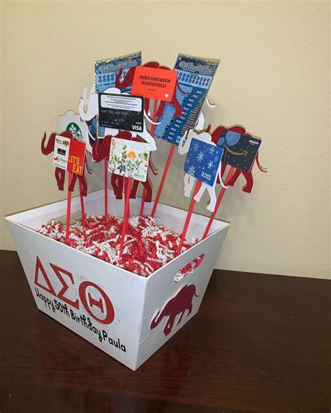 Delta Sigma Theta Gift Card Basket Etsy