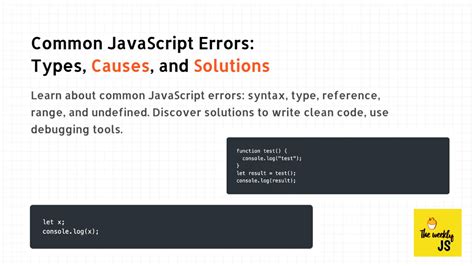 common javascript errors types causes and solutions