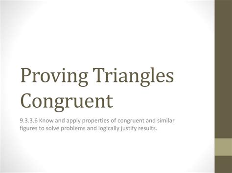 Ppt Proving Triangles Congruent Powerpoint Presentation Free