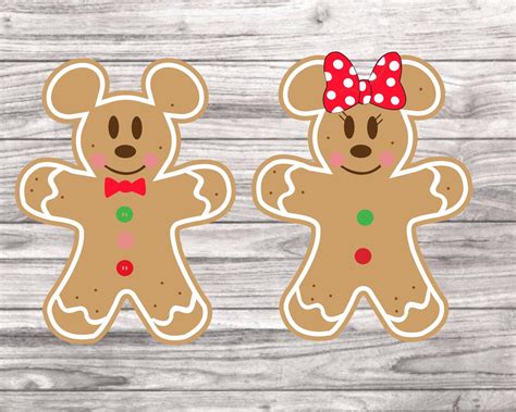 Disney Mickey And Minnie Gingerbread SVG Mickey Head Svg Etsy