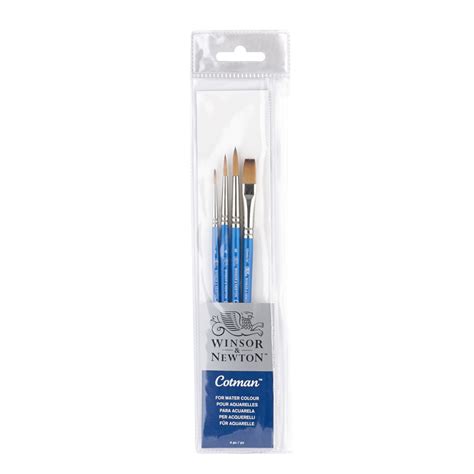 Zestaw pędzli Cotman Winsor Newton krótka rączka 4 szt