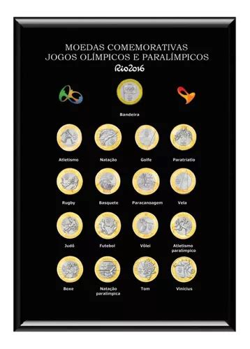 Quadro Expositor Coleção Moedas Olimpiadas Jogos Olimpicos