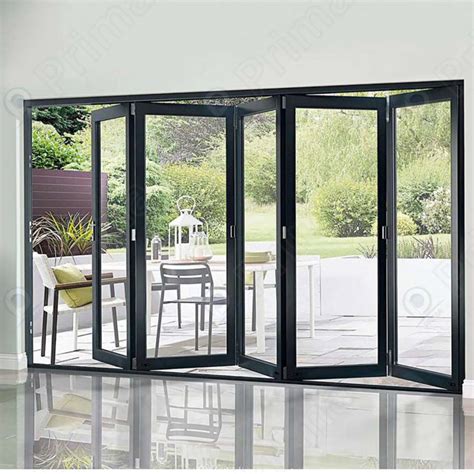 Low E Glass Accordion Kitchen Custom Bi Fold Aluminum Folding Doors For