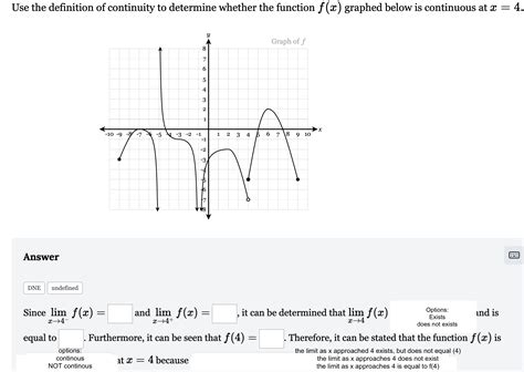 solved use the definition of continuity to determine whether