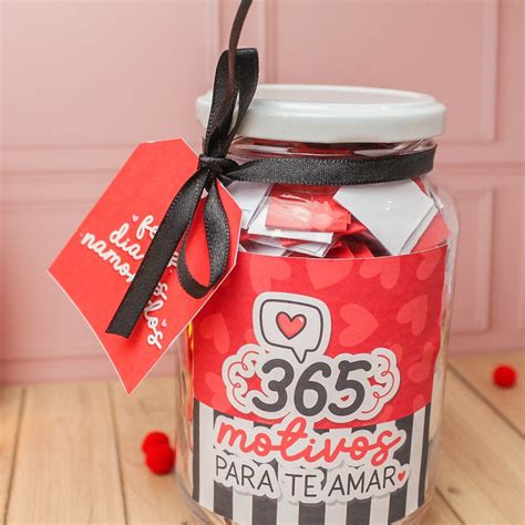 Pote do Amor 365 Motivos para Amar Você Elo7 Produtos Especiais
