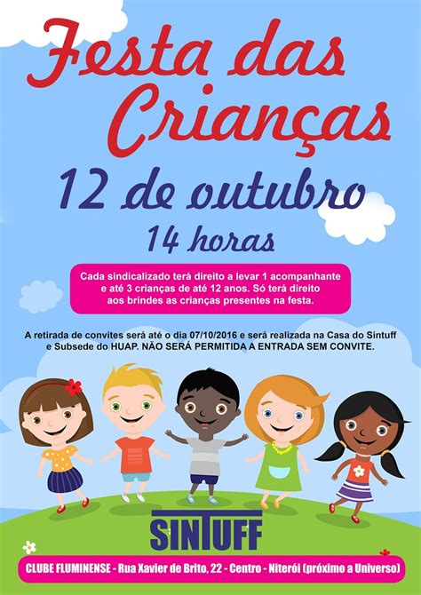 Blog do SINTUFF Festa das Crianças 12 de outubro às 14h