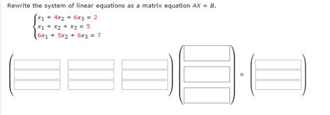 solved rewrite the system of linear equations as a matrix
