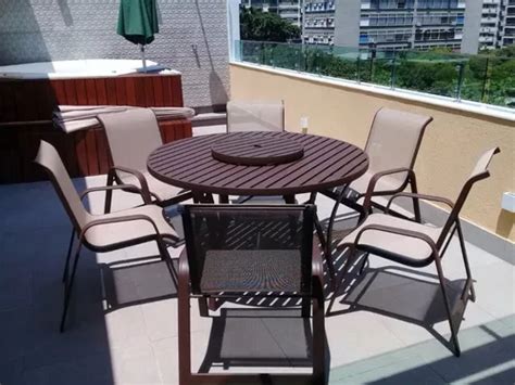 Jogo Conjunto De Mesa Giro Área Externa Piscina Varanda Estrutura