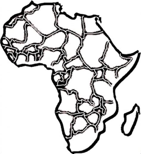 Desenhos de Mapa da África 2 para Colorir e Imprimir ColorirOnline