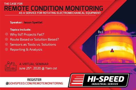 remote condition monitoring hi speed industrial service