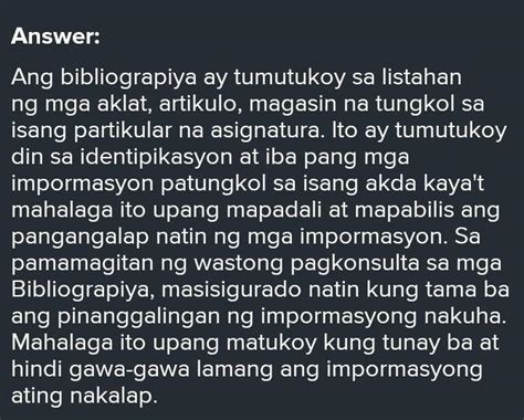 Bakit Mahalaga Ang Bibilyograpiya Sa Wastong Pangangalap Ng Impomasyon