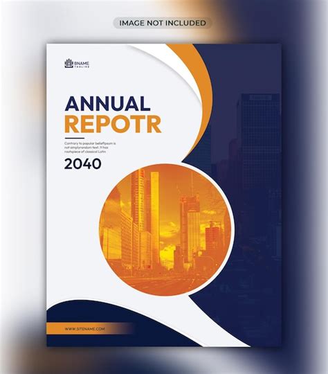 Modelo de capa de livro moderno corporativo de relatório anual PSD