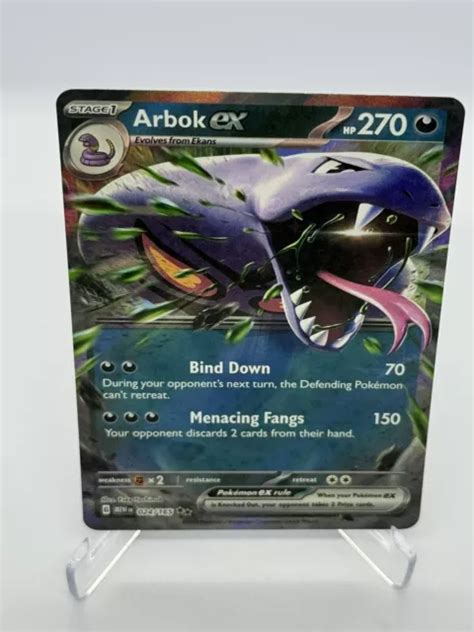 POKÉMON TCG ARBOK EX Scarlet Violet 151 024 165 Holo Double Rare 10
