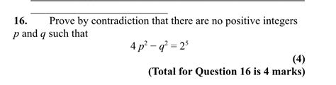 [solved] 16 prove by contradiction that there are no positive integers p course hero