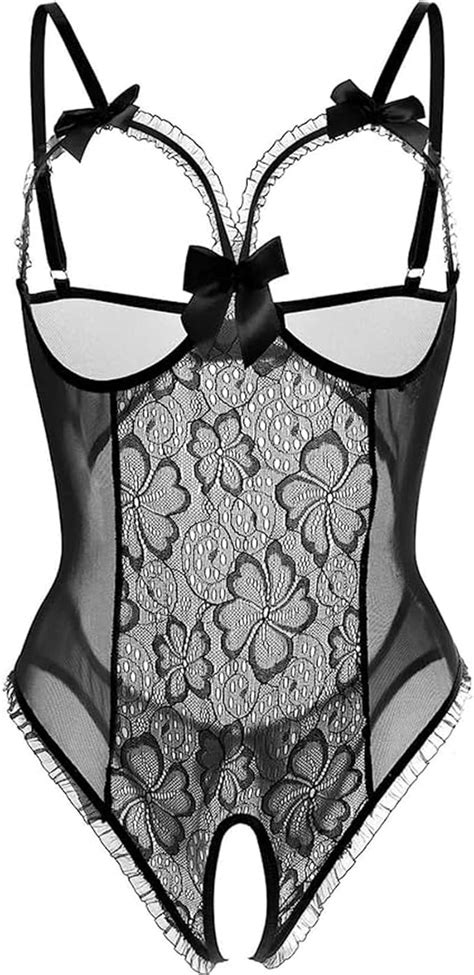 Women Sexy Teddy Lingerie One Piece Lace Babydoll Bodysuit Nightie Plus