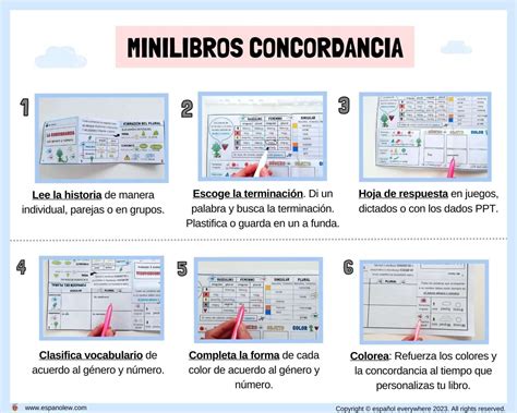 La concordancia de los colores y sustantivos en clase de español