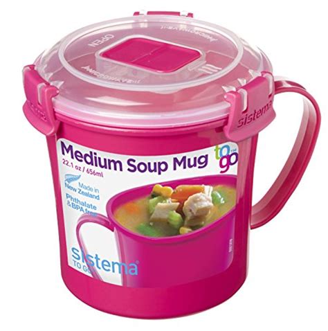Avis Sistema SI21107 3 Micro ondes Tasse à soupe Plastique Rose 14 2 x