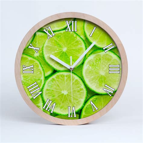 Zegar ścienny drewniany rzymski limonki fi 30 cm Tulup Tulup Sklep