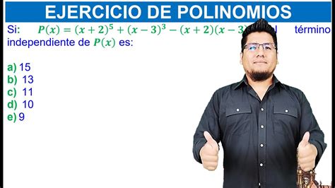 CÁLCULO DEL TÉRMINO INDEPENDIENTE DE UN POLINOMIO YouTube