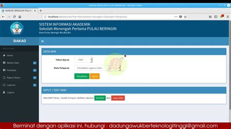 contoh sistem informasi sekolah berbasis web gsanote