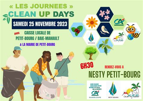 Les journées Clean Up Days à Petit Bourg CANBT