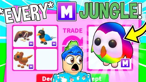 I Traded Every MEGA JUNGLE THEME Pet In Adopt Me Roblox Adopt Me