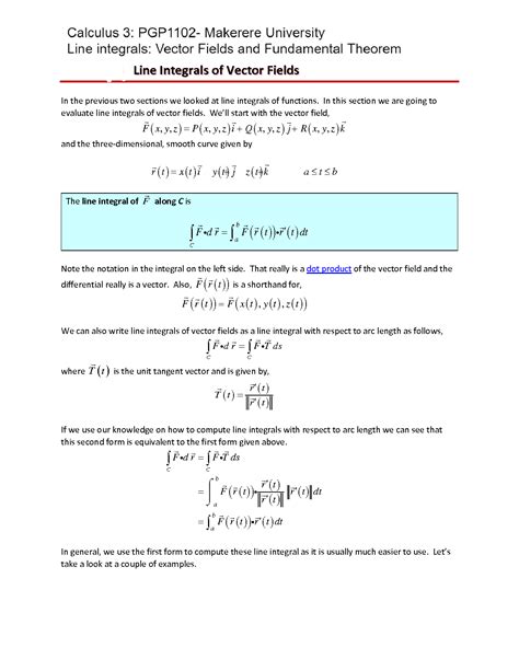 solution calculus 3 line integrals of vector fields and fundamental