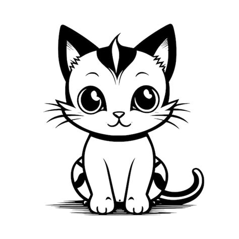 Colección de diseño de personajes de dibujos animados en blanco y negro