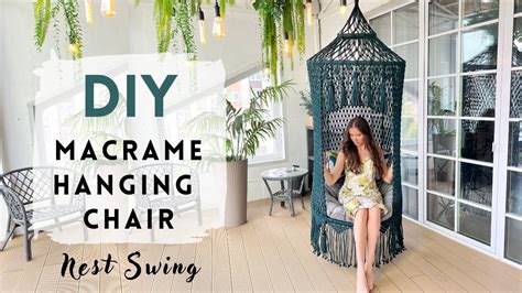 DIY Macrame Hanging Nest Swing Macrame Hanging Chair Tutorial DIY