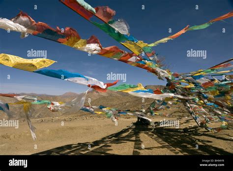 Prayer Flags At The Summit Of The Tsuo La Pass On The Friendship