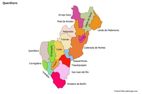 Mapas de muestra para Querétaro coloreado Mapa de queretaro Mapas