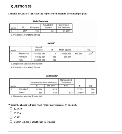 solved question 32 scenario b consider the following
