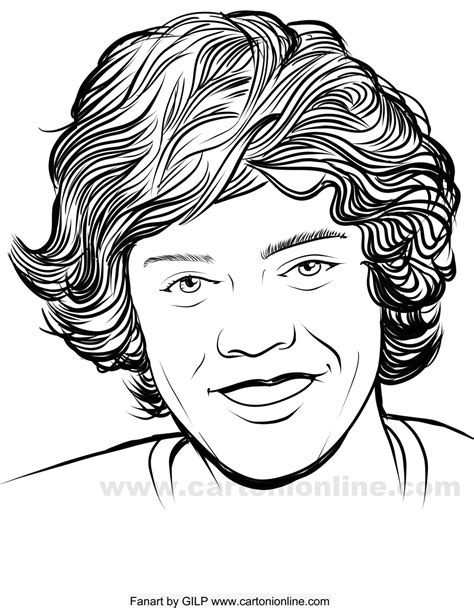 Ausmalbilder Harry Styles 08 Von One Direction