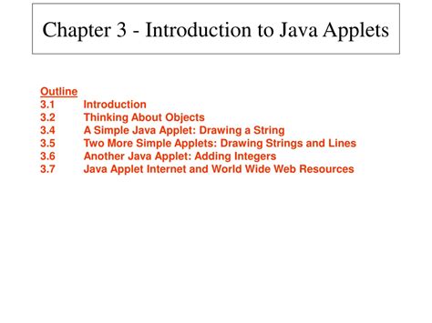 ppt chapter 3 introduction to java applets powerpoint presentation id 9471945