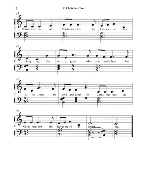 O Christmas Tree Page 2 Of 2 Let S Play Music Christmas Piano Sheet