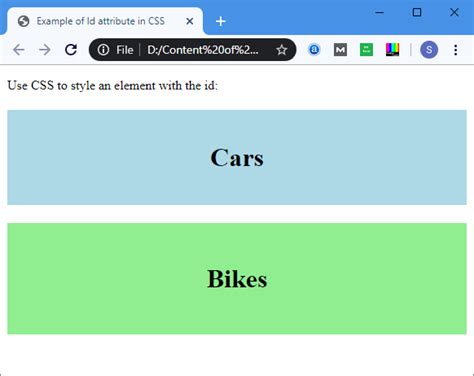 Html Id Attribute Javatpoint
