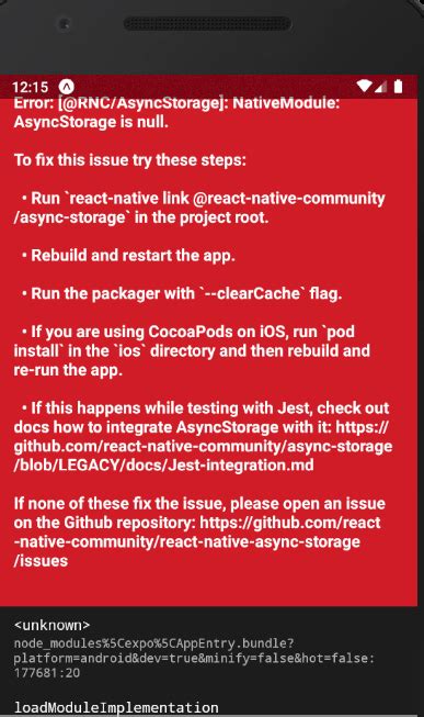 null asyncstorage when specifying react native community async storage · issue 1133 · rt2zz