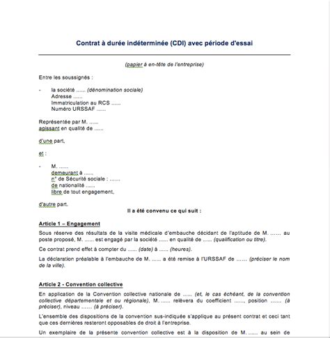 Modãle Avenant Contrat De Travail Cesu Gratuit Financial Report