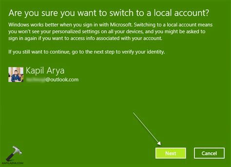 How To Switch To Local Account In Windows