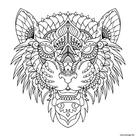 Coloriage Mandala Tigre Zen Dessin Tigre à imprimer