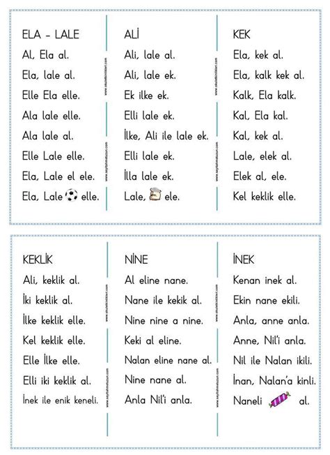 1 Sınıf elakin Okuma Yazma Etkinliği pdf formatında özgün bir